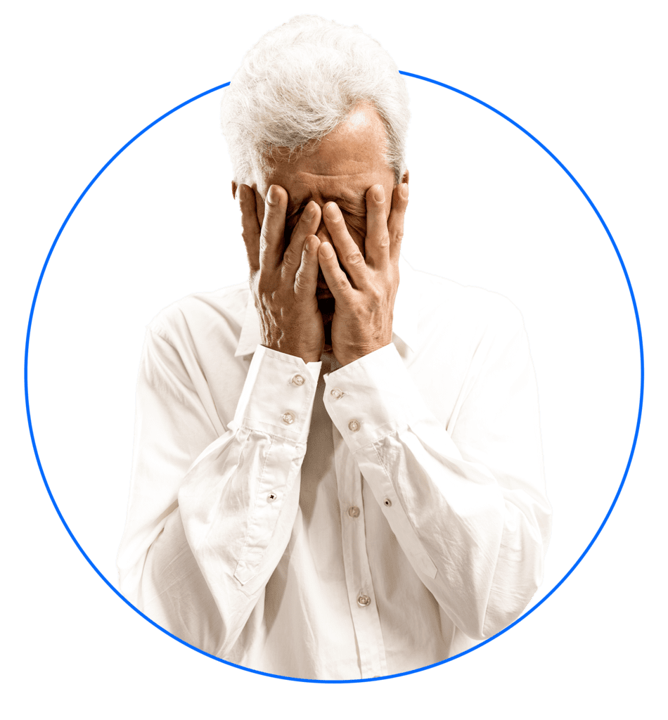 portrait-upset-old-man-covering-face-while-crying-isolated-grey-wall ...